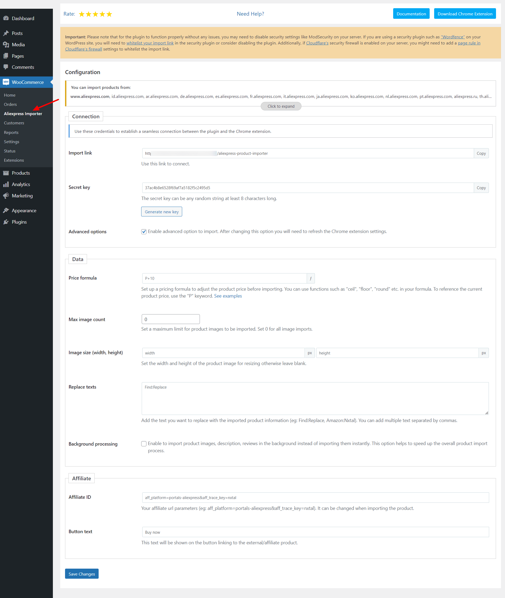 Advanced Aliexpress Product Importer & Affiliate - WooCommerce