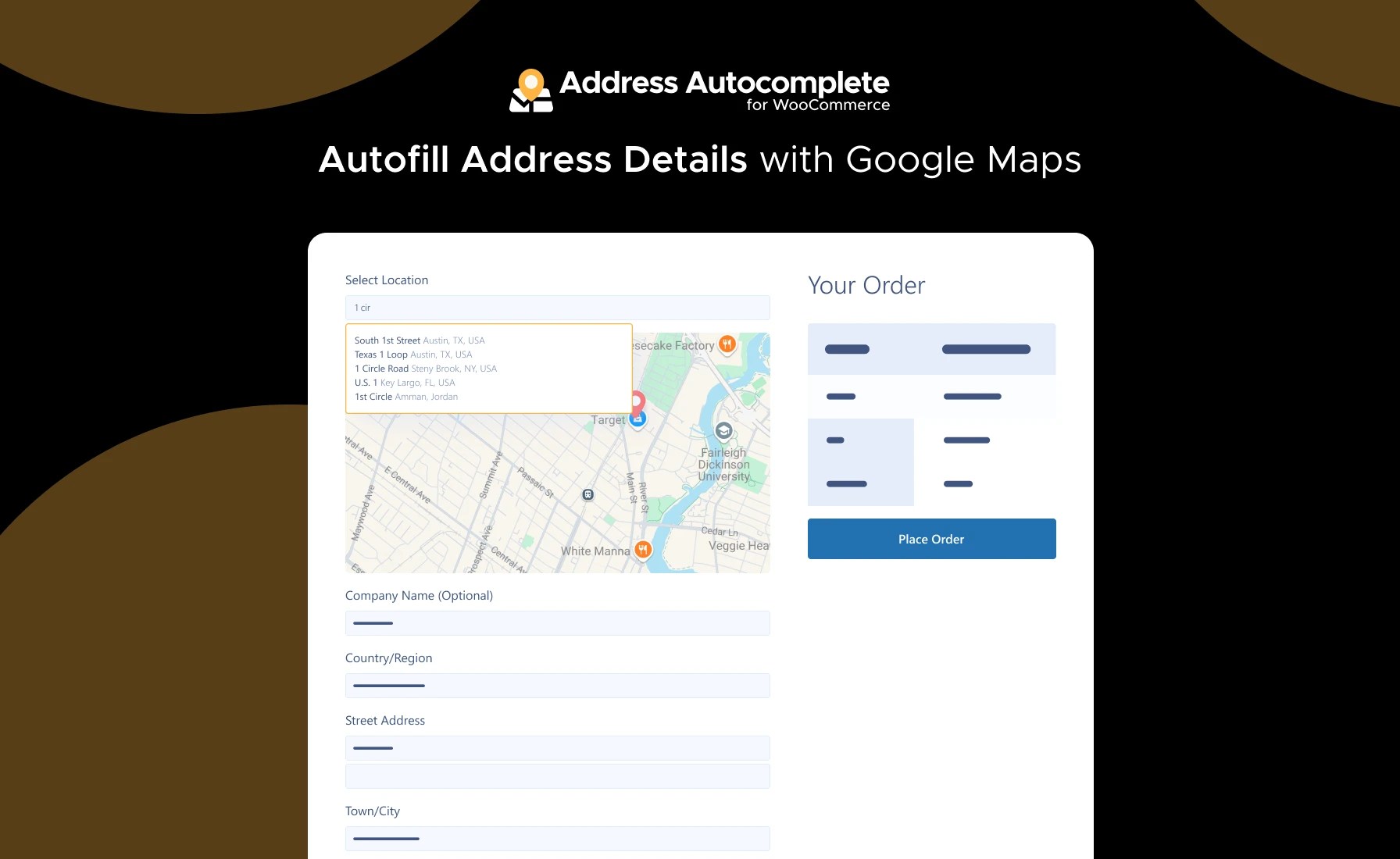 WooCommerce Address Autocomplete | Google Address Autofill
