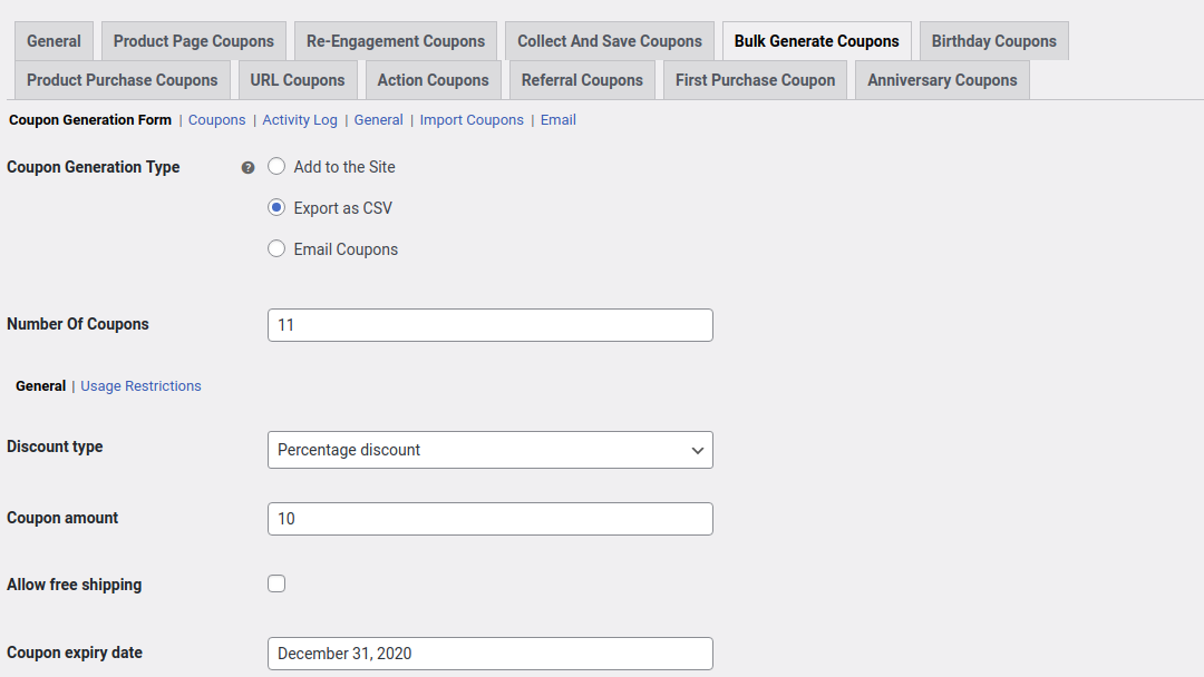 Coupons Pro for WooCommerce – Birthday Coupons, Aniversary Coupons ...