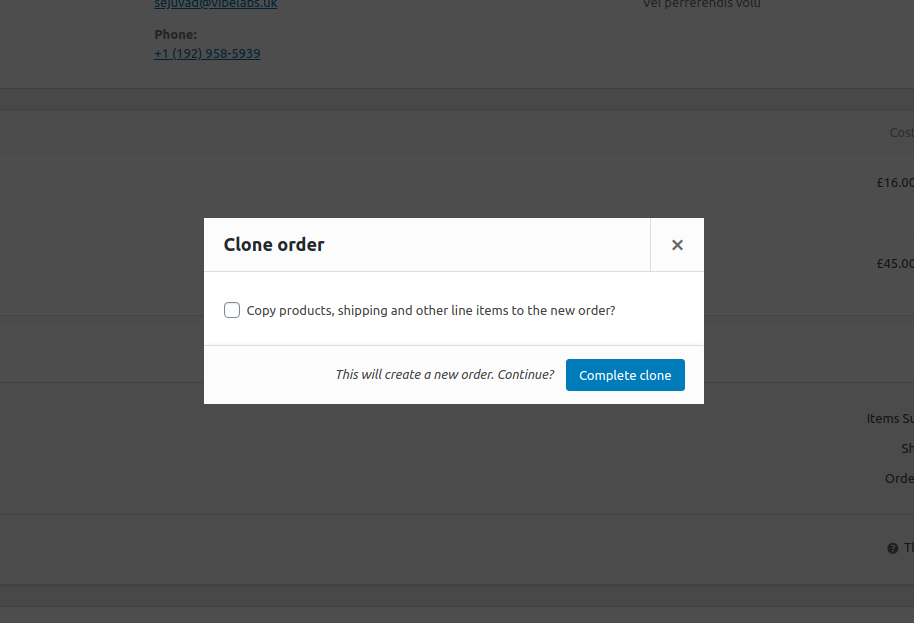 Clone Orders Documentation - WooCommerce