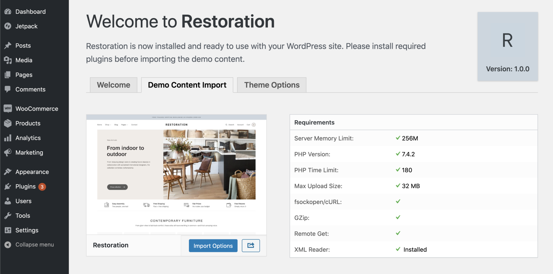 Restoration Documentation - WooCommerce