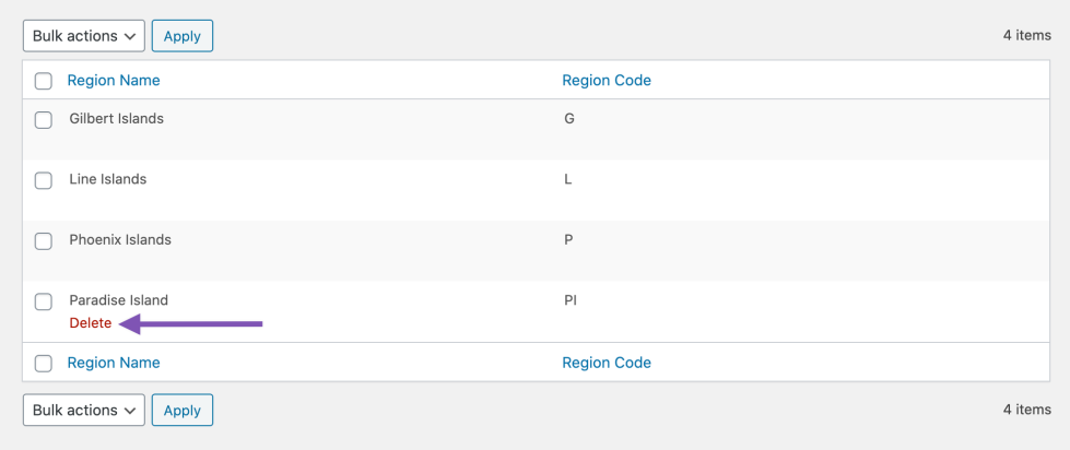 Deleting States/Locations in WooCommerce Documentation - WooCommerce