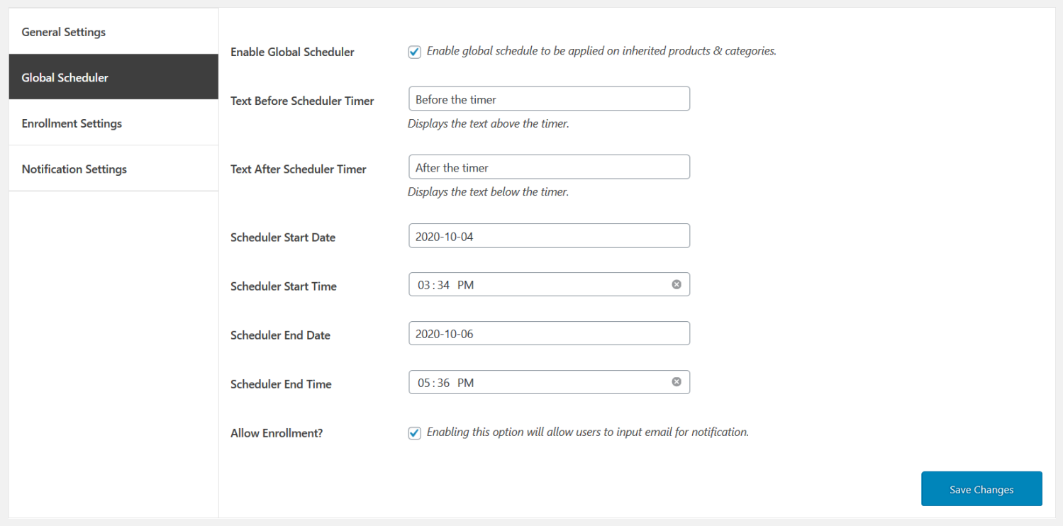 Availability Scheduler for Woocommerce