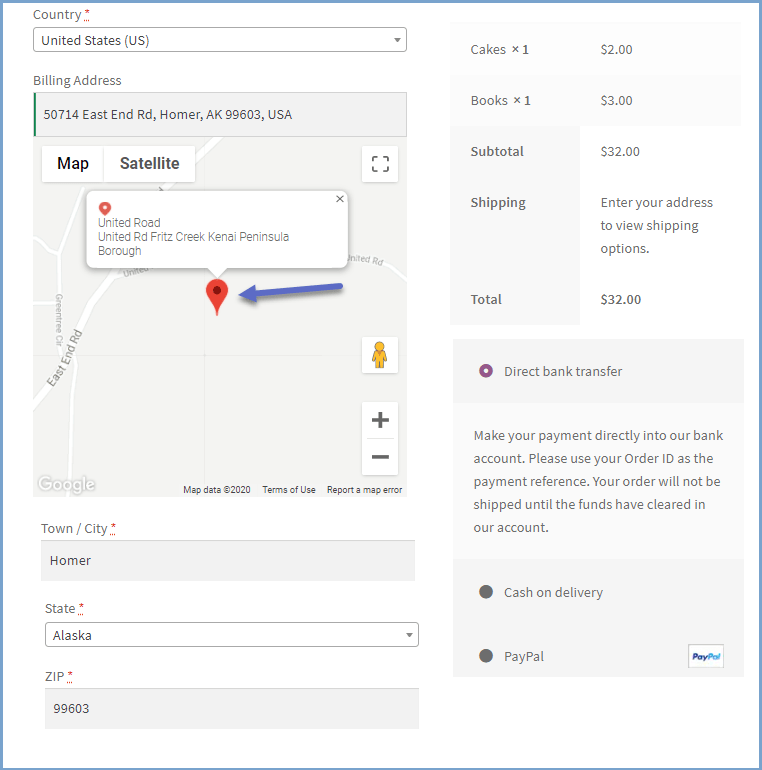 Google Address Autofill on Checkout for WooCommerce