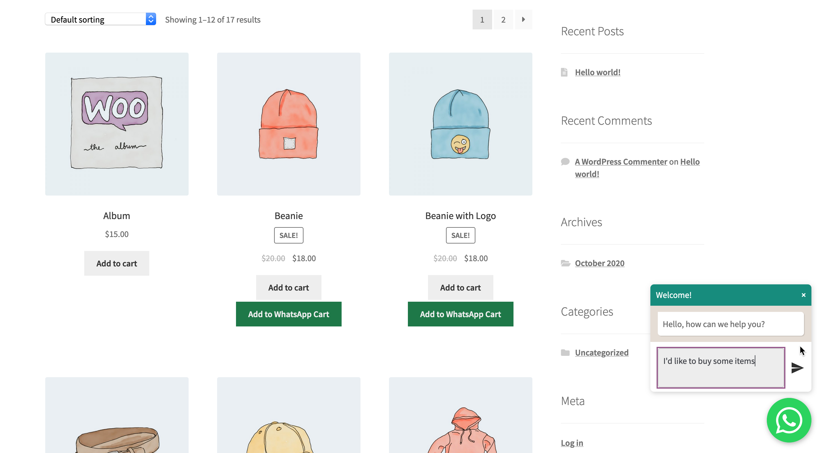 WooCommerce WhatsApp Order and Live Chat