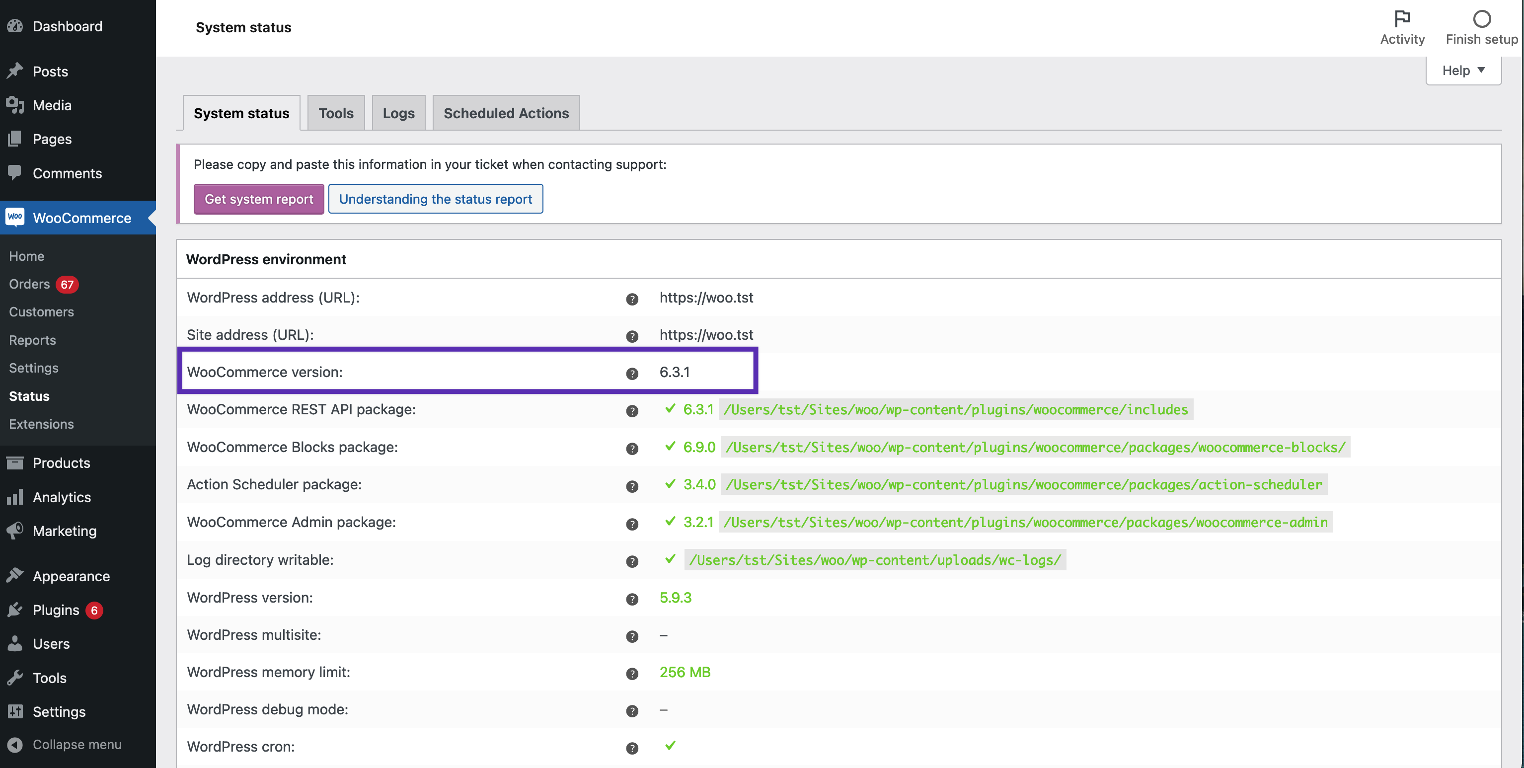 Update PHP and WordPress Documentation - WooCommerce