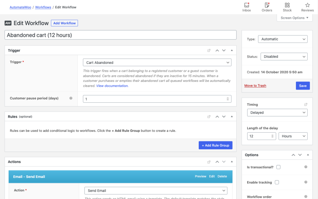 Preset Workflows Documentation - WooCommerce