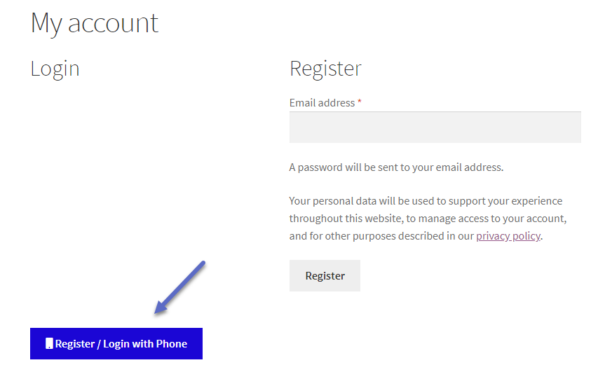 WooCommerce Registration & Login with Mobile Phone Number