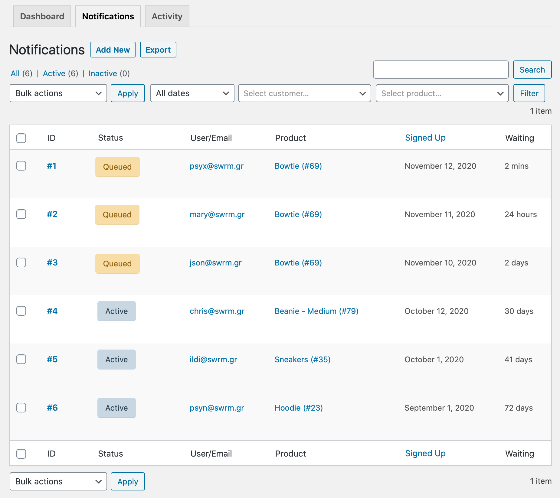 WooCommerce Back In Stock Notifications