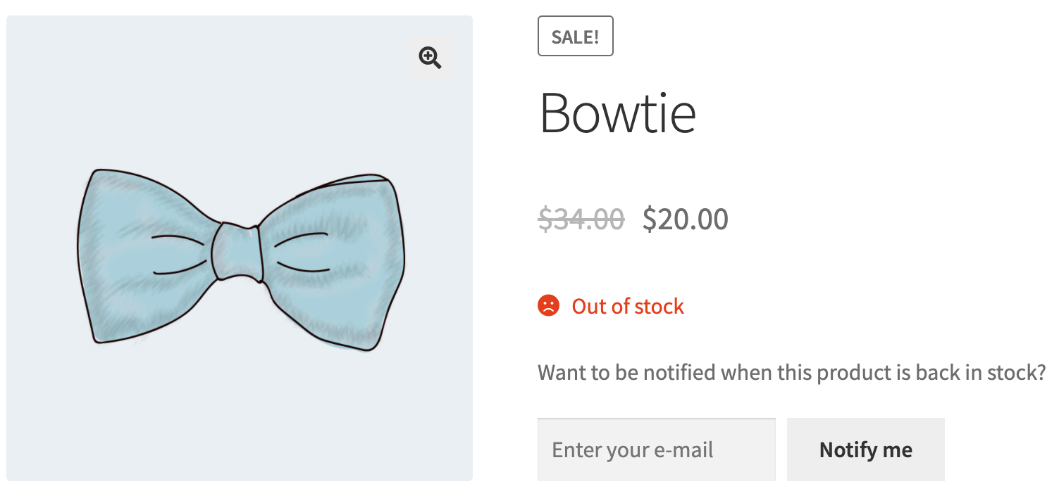 WooCommerce Back In Stock Notifications