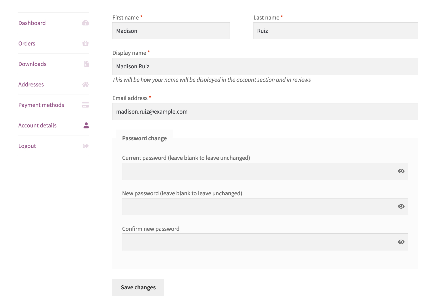 The My account page Documentation - WooCommerce