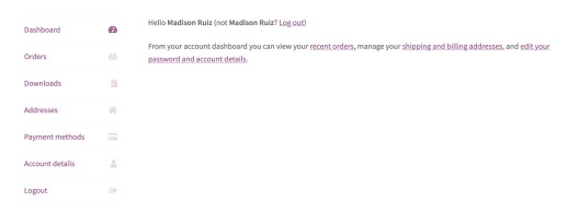 The My account page Documentation - WooCommerce