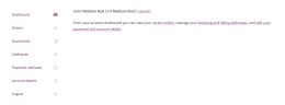 The My Account Page WooCommerce