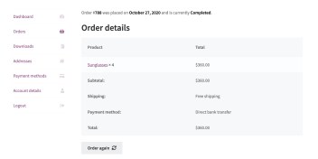 The My account page Documentation - WooCommerce