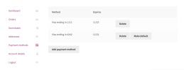 The My Account Page WooCommerce