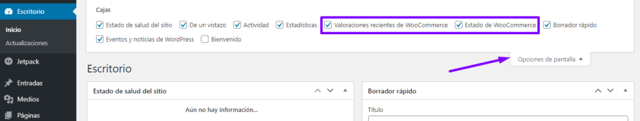 Widgets de escritorio Documentation - WooCommerce