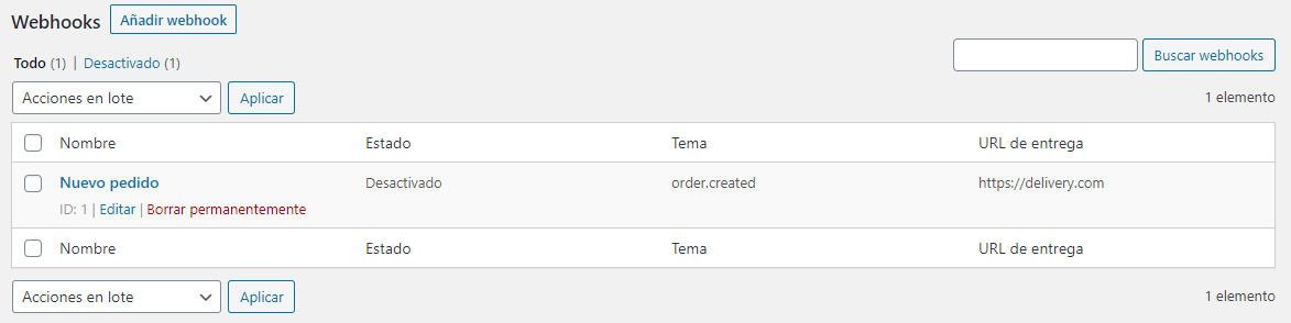 Usando webhooks Documentation - WooCommerce