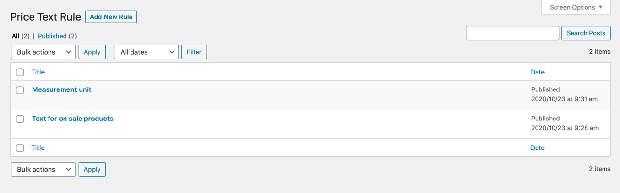 Docs - Price Text for WooCommerce