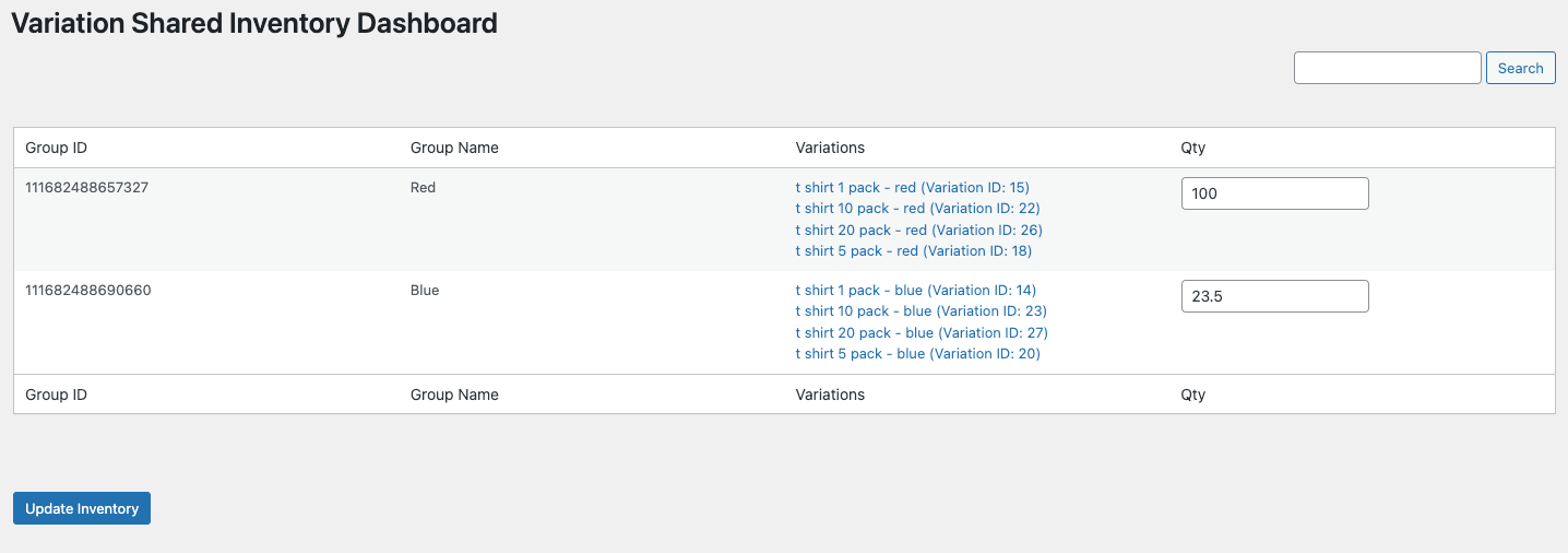 Variation Shared Inventory for Woocommerce Documentation - WooCommerce
