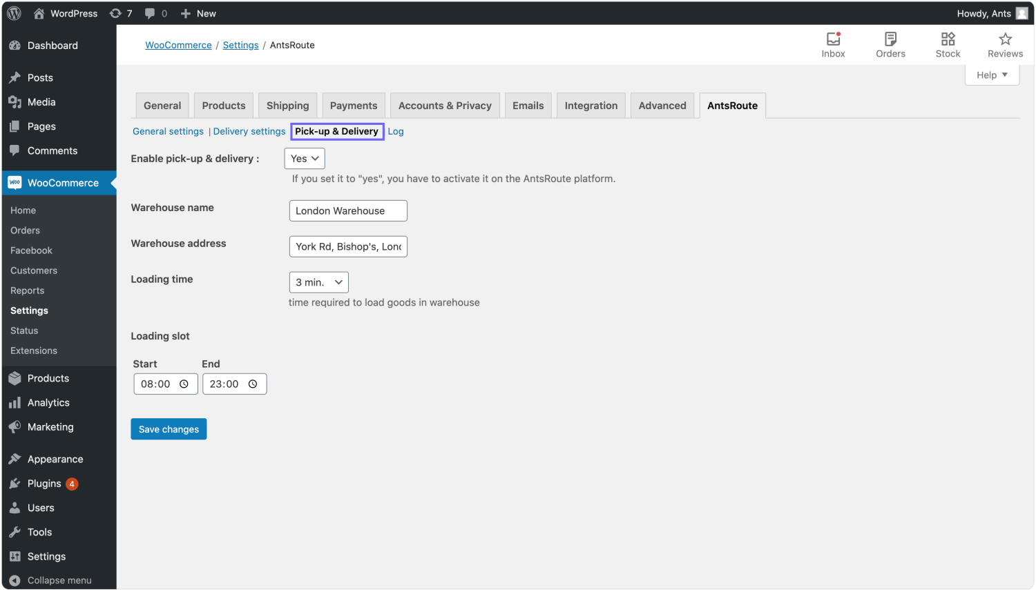Antsroute Delivery Scheduling And Optimization Documentation Woocommerce