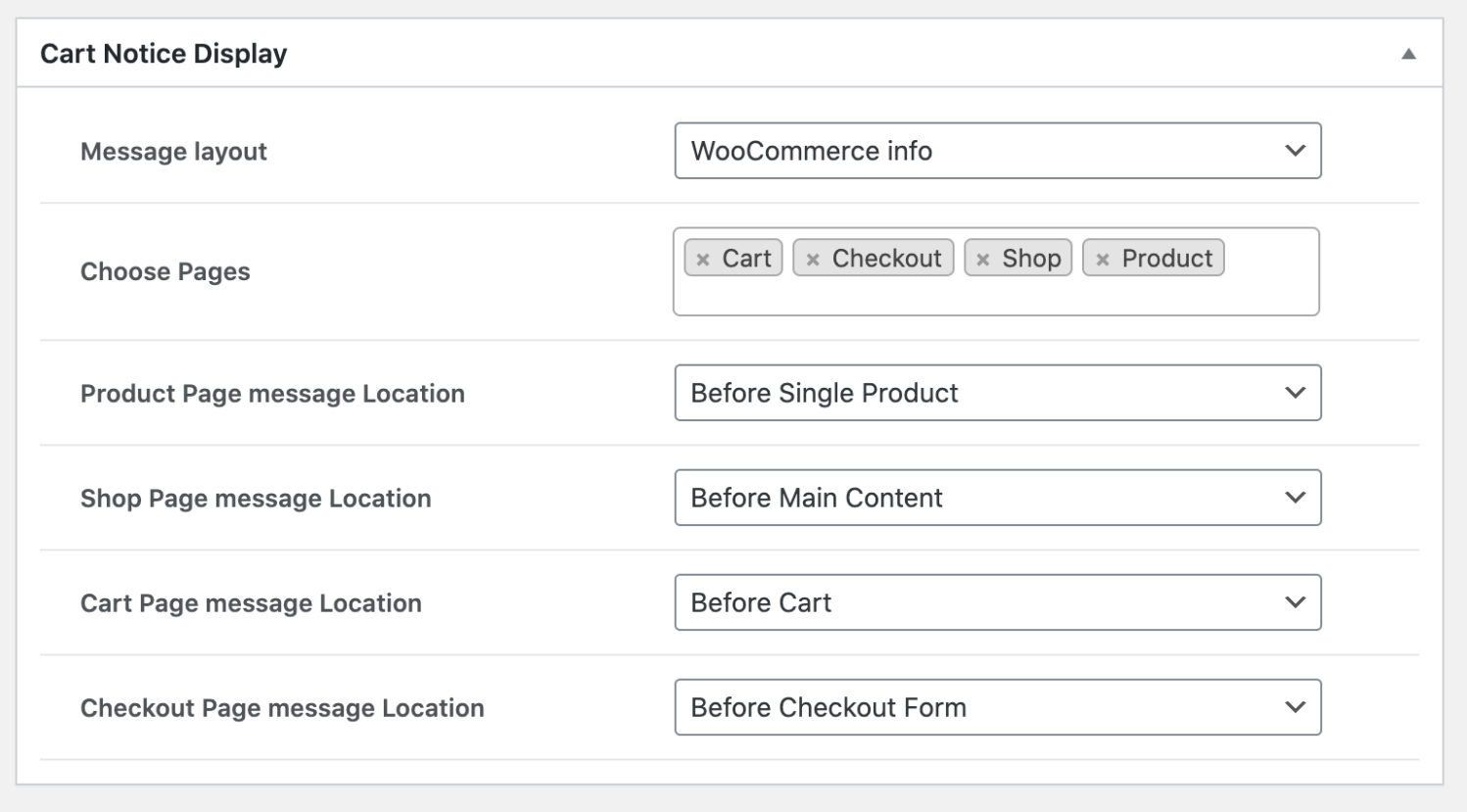 Dynamic Cart & Checkout Notices Documentation - WooCommerce