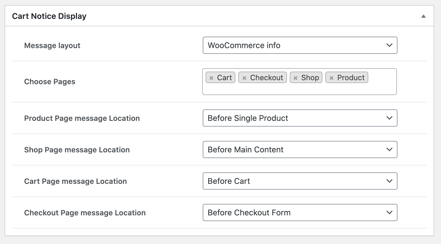 Dynamic Cart And Checkout Notices Documentation Woocommerce