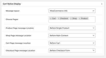 Dynamic Cart & Checkout Notices Documentation - WooCommerce