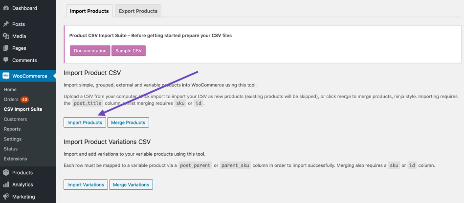 Importing Product Variations Documentation - WooCommerce