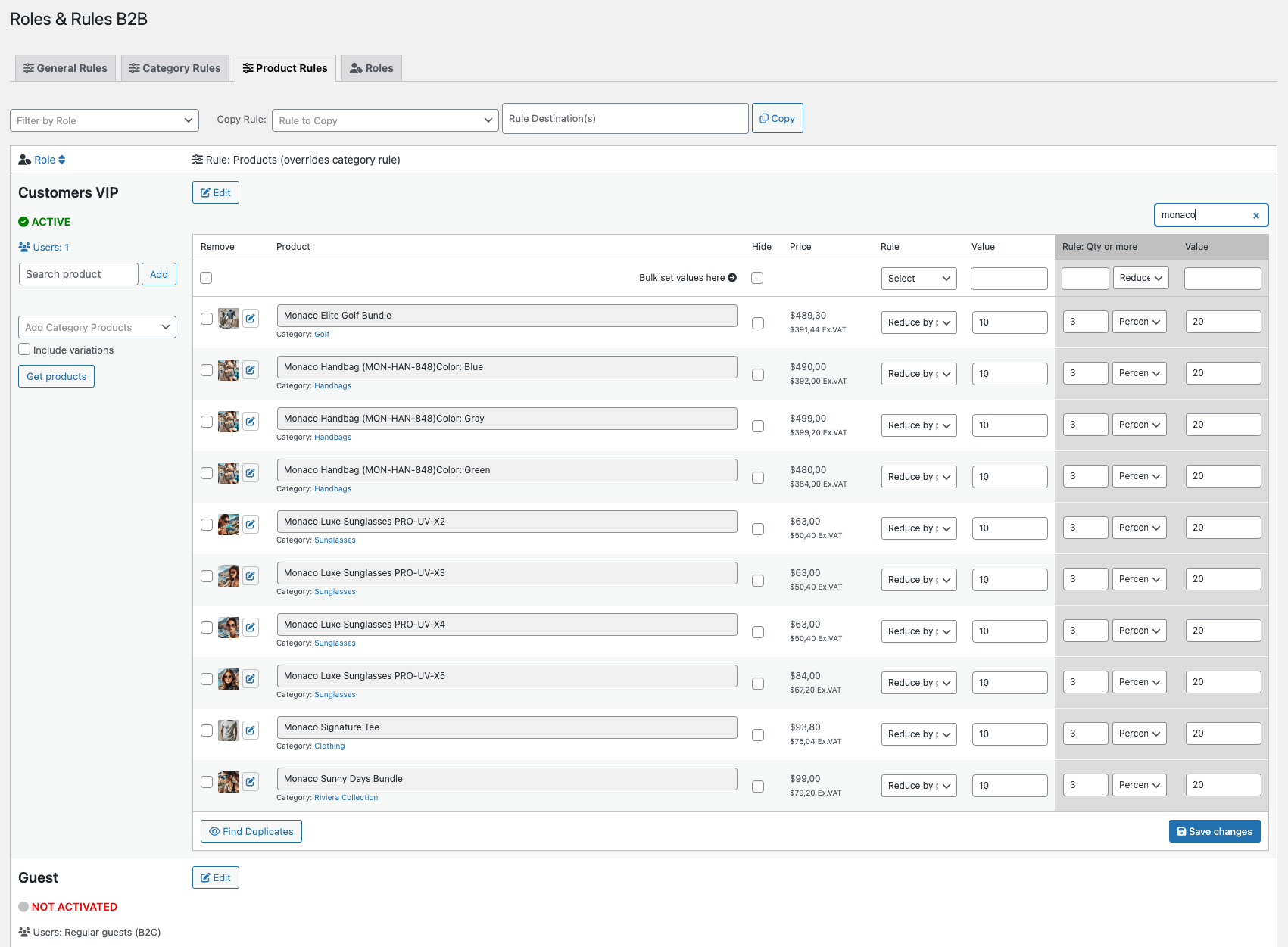 Roles & Rules B2B - WooCommerce Marketplace