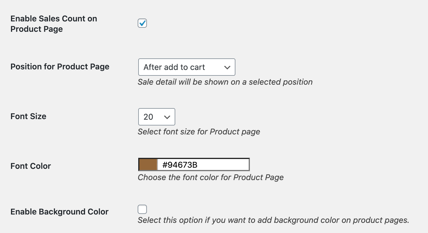 Product Sale Count - WooCommerce Docs