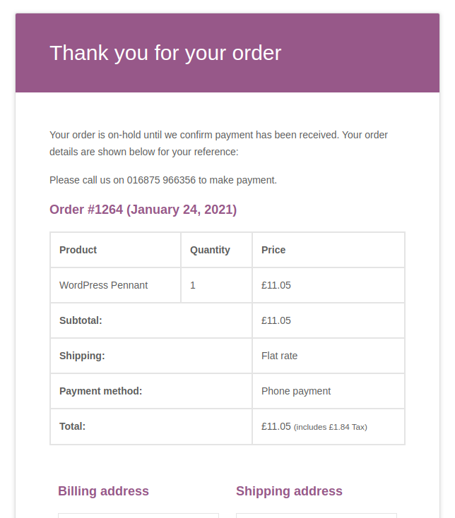 Phone Orders and Payments - WooCommerce