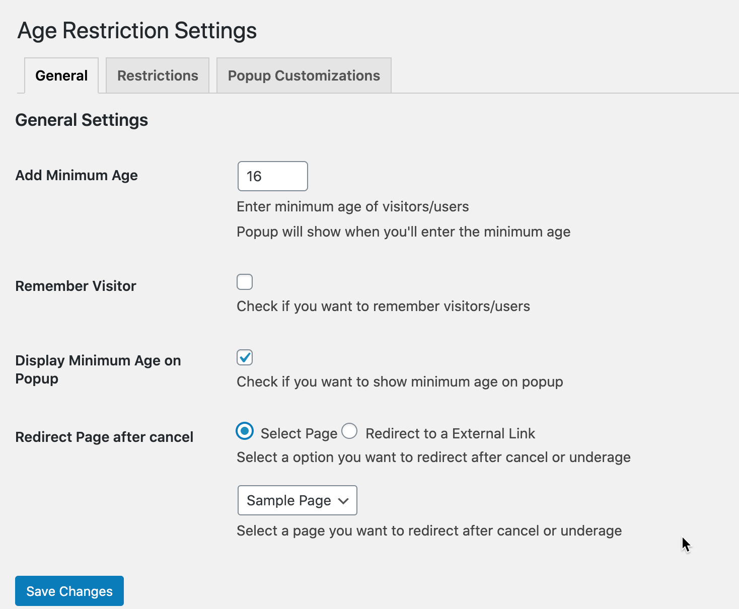Age Verification Popup Documentation - WooCommerce