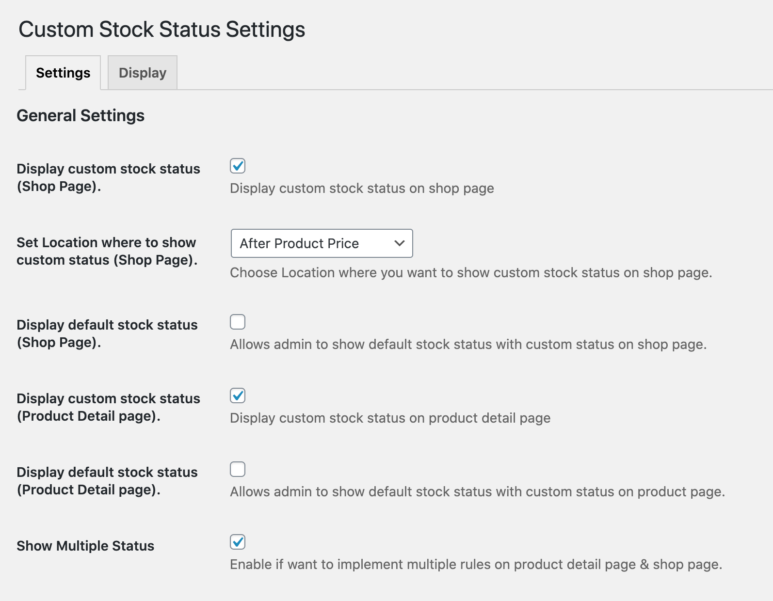 Custom Stock Status Documentation - WooCommerce