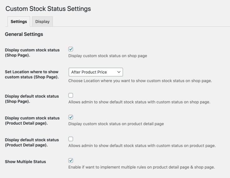 Custom Stock Status Documentation - WooCommerce