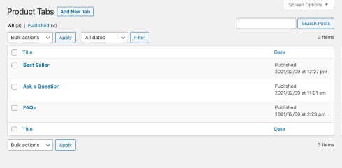 Custom Product Tabs Manager Documentation - WooCommerce