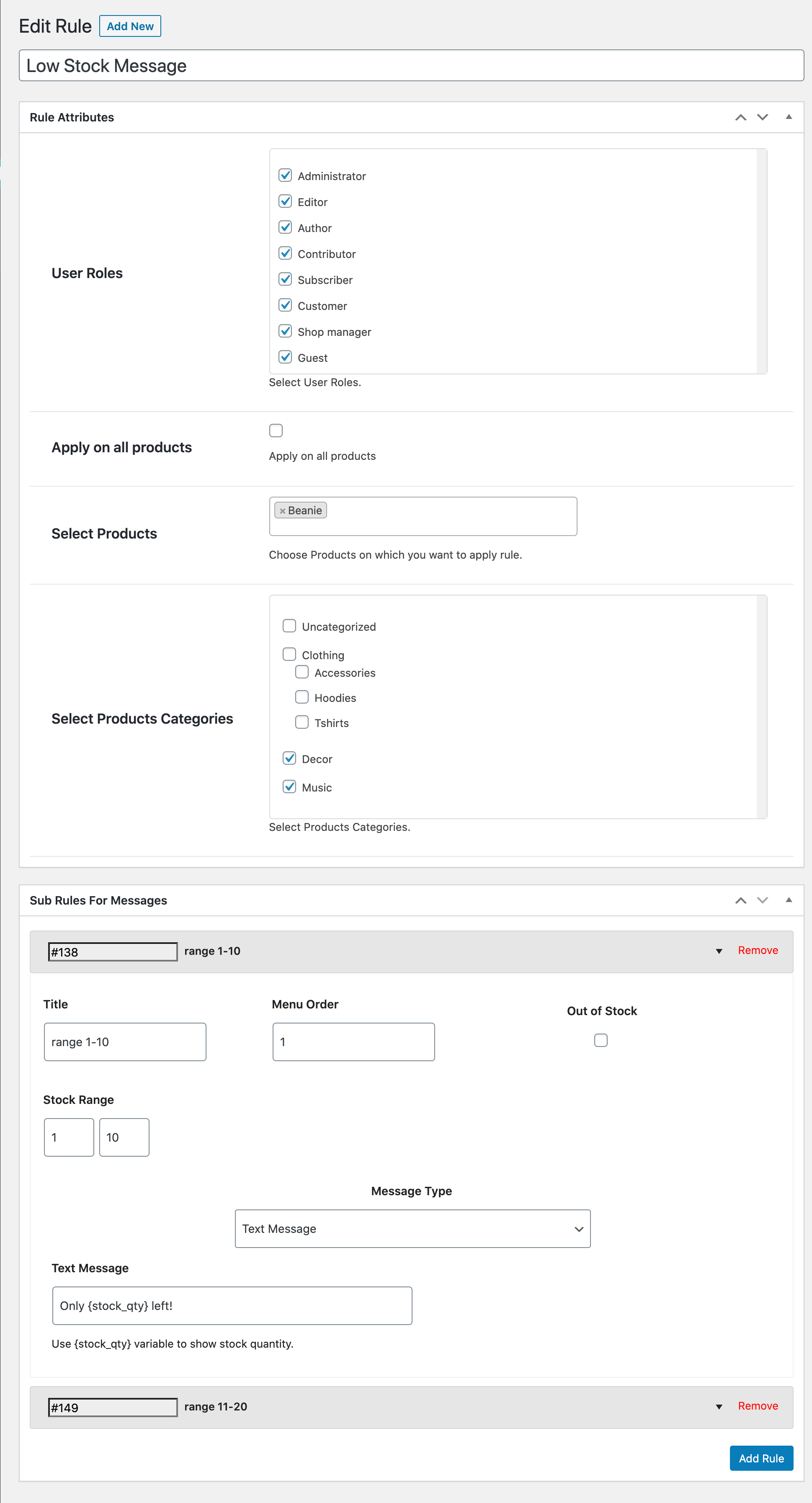 Woocommerce Custom Stock Status Add Quantity Based Statuses 4007