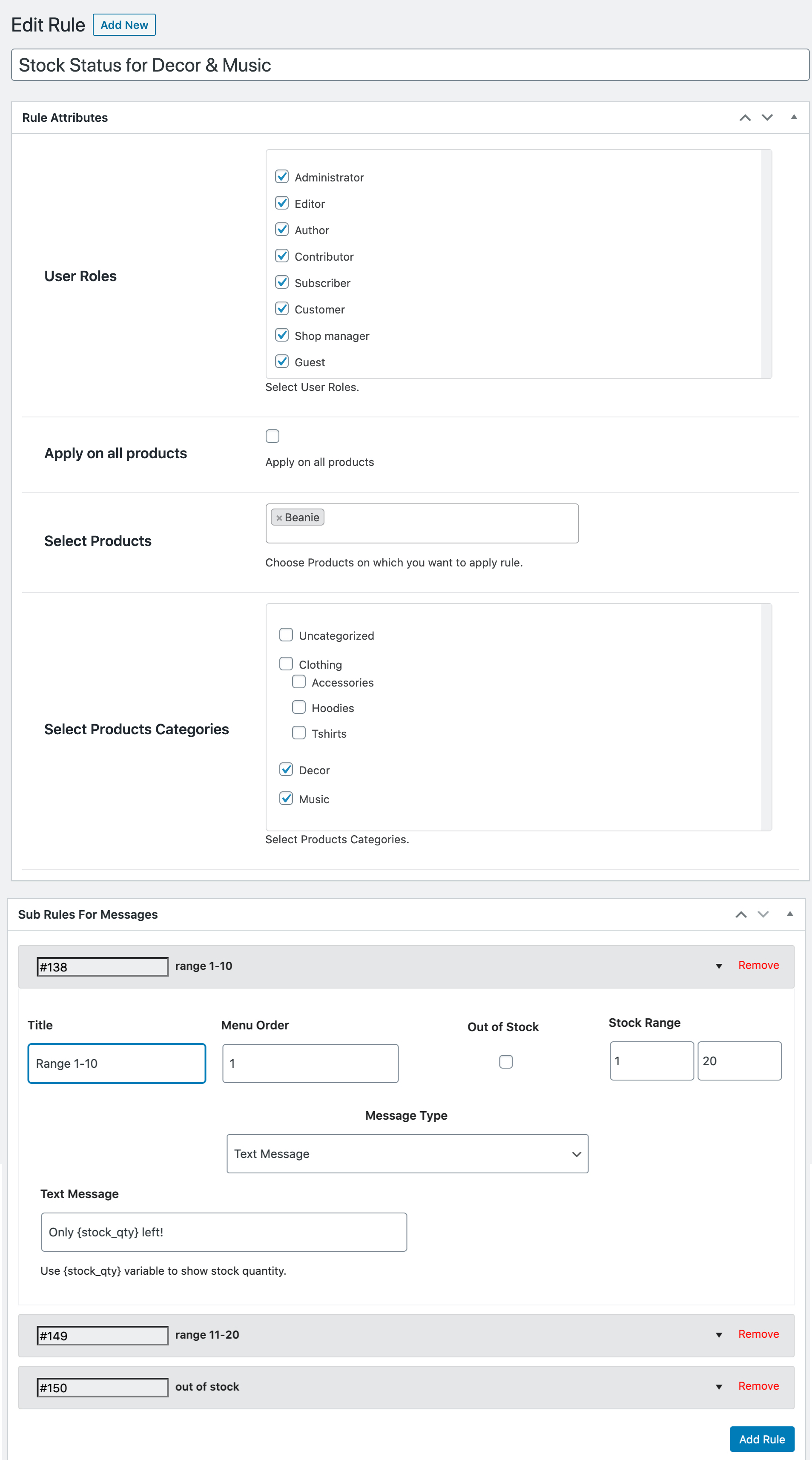 Custom Stock Status Documentation - WooCommerce