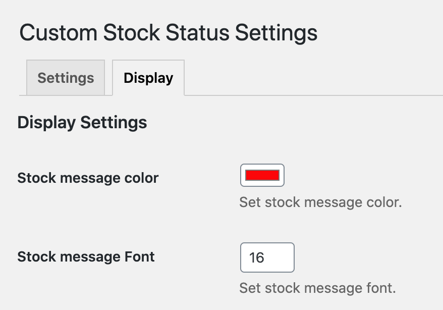 Custom Stock Status Documentation - WooCommerce