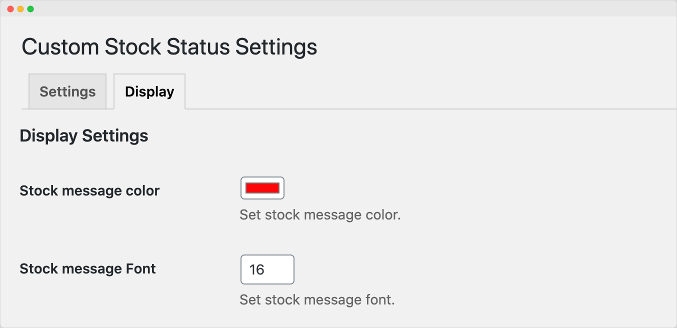 WooCommerce Custom Stock Status - Add quantity based statuses