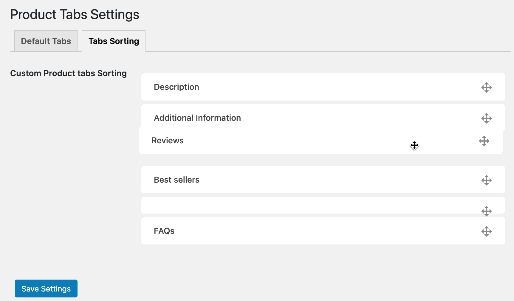 WooCommerce Product Tabs - Default & Extra Tabs Manager