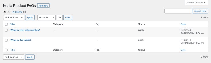 FAQs Manager for WooCommerce Documentation - WooCommerce
