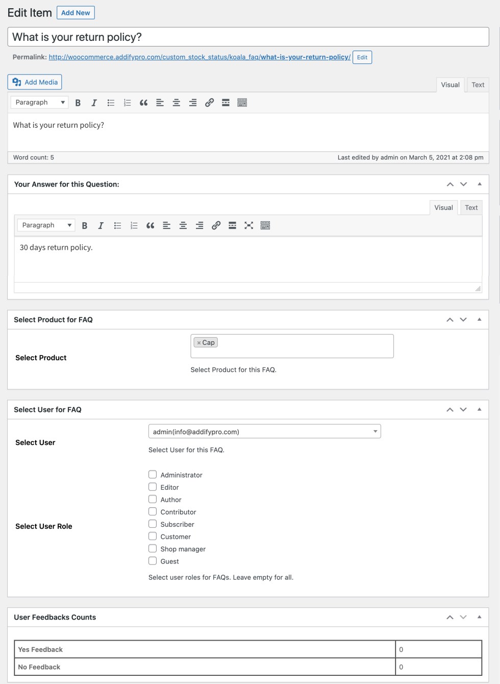 Faqs Manager For Woocommerce Documentation Woocommerce