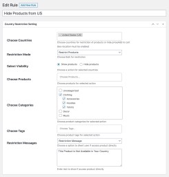 Country Restrictions for WooCommerce Documentation - WooCommerce