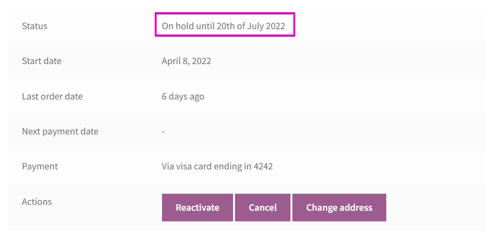 Self Service Dashboard For Woocommerce Subscriptions Documentation