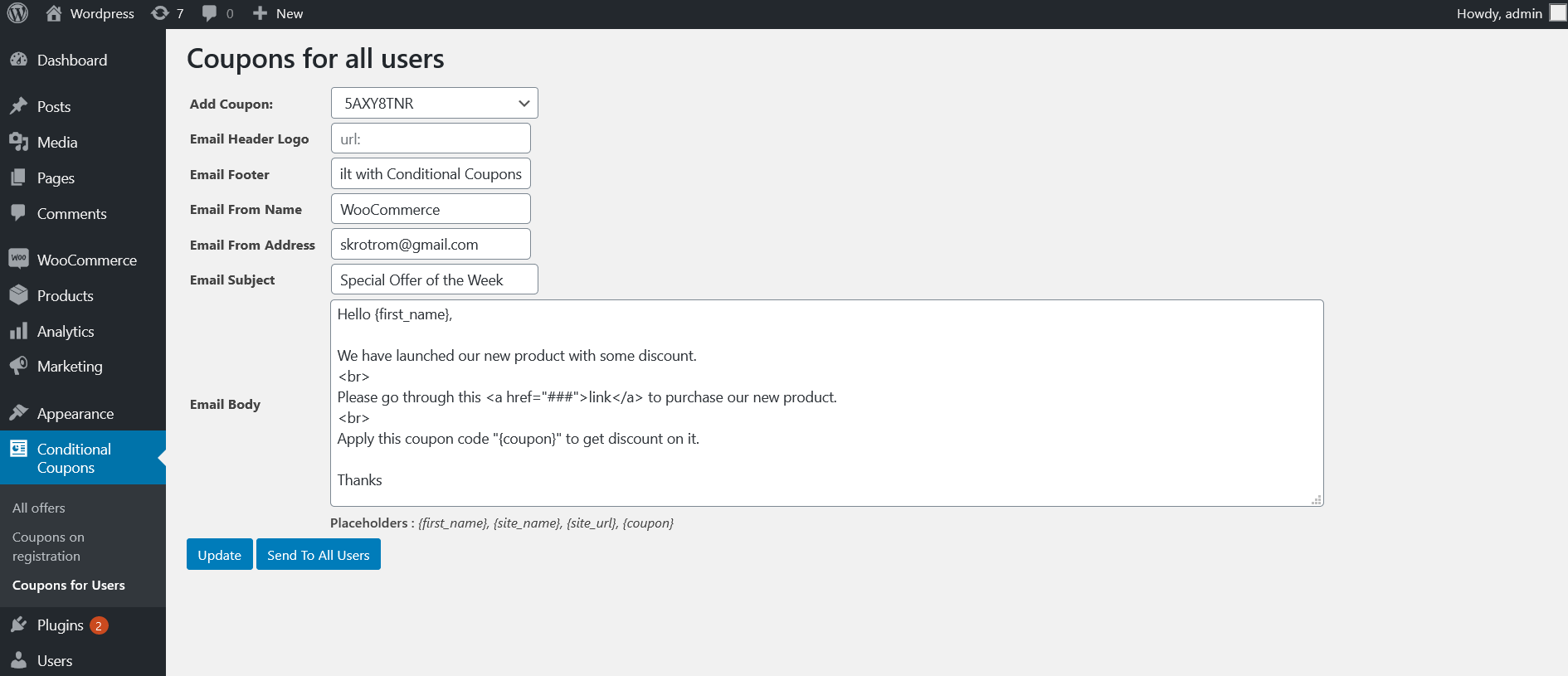 Conditional Coupons for WooCommerce Documentation - WooCommerce