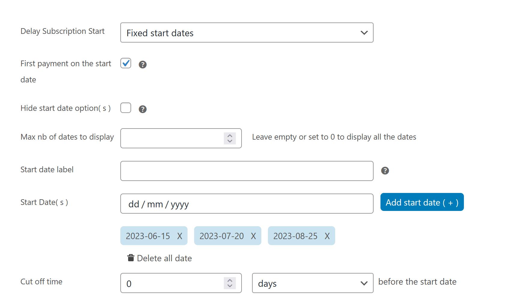 Custom Start Date for WooCommerce Subscriptions - WooCommerce Marketplace