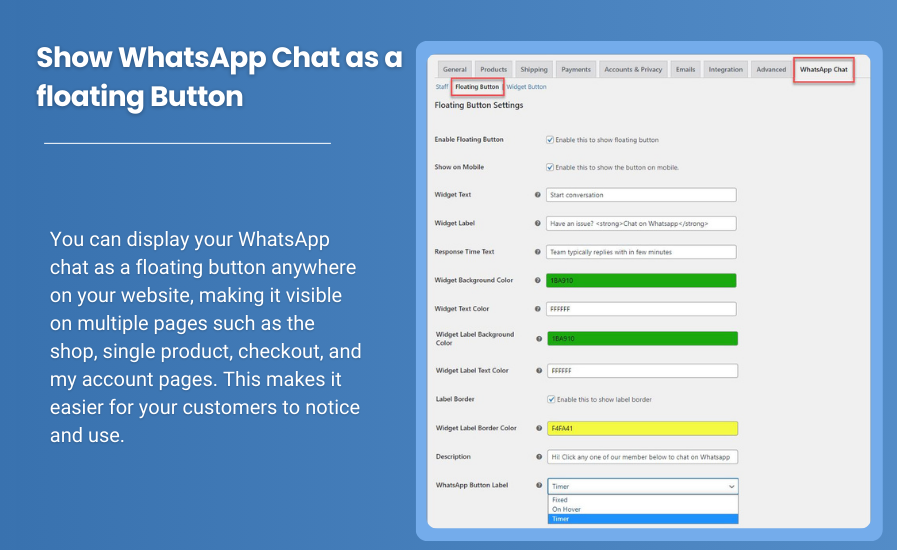 WooCommerce Whatsapp Chat Plugin for Easy Communication