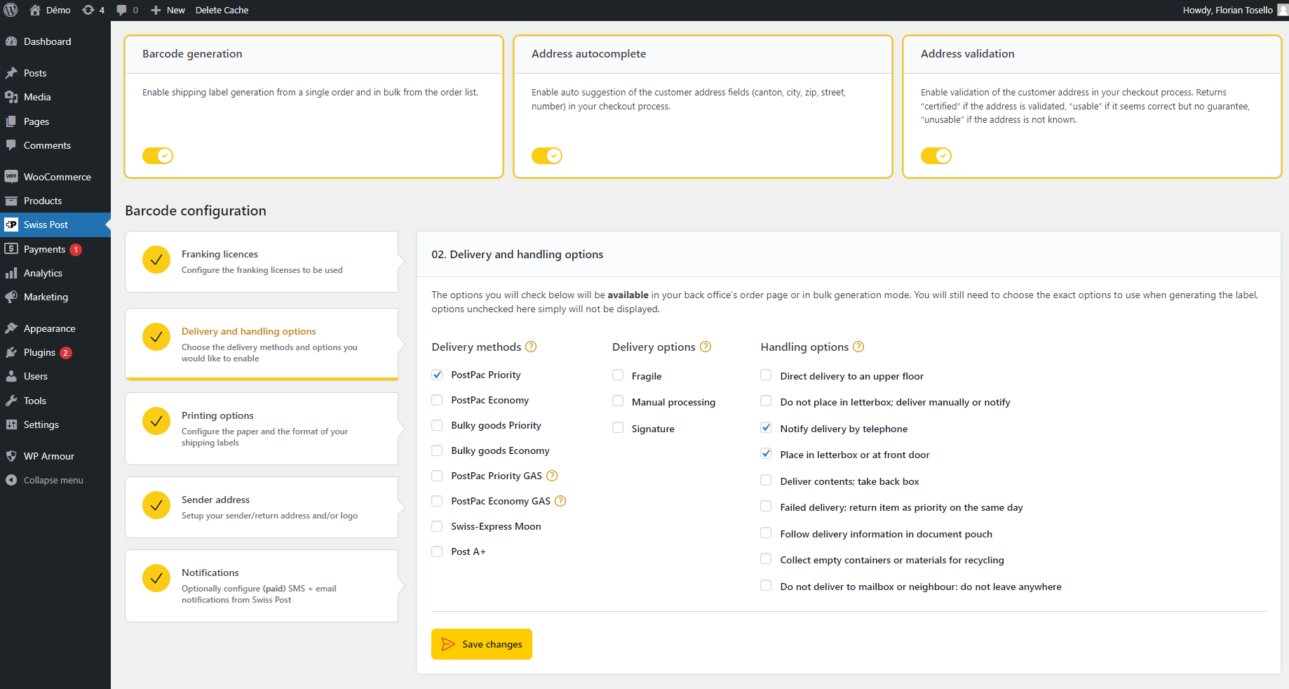 Swiss Post: Barcodes, Address Checker & Auto-Complete - WooCommerce ...