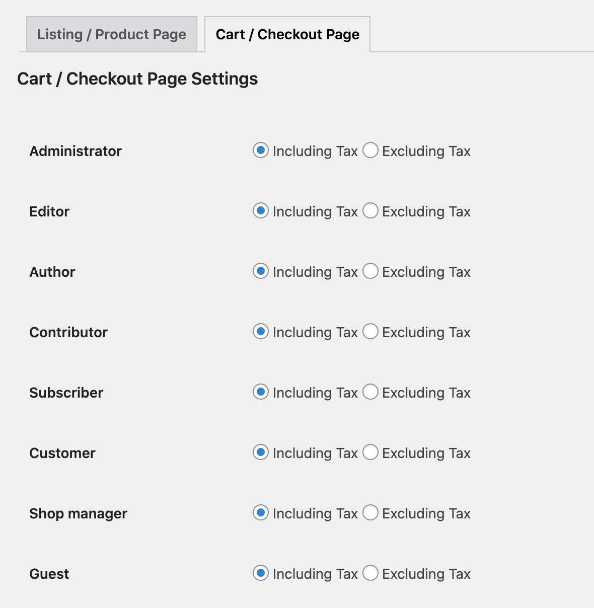 Price Display Including/Excluding Tax Documentation - WooCommerce
