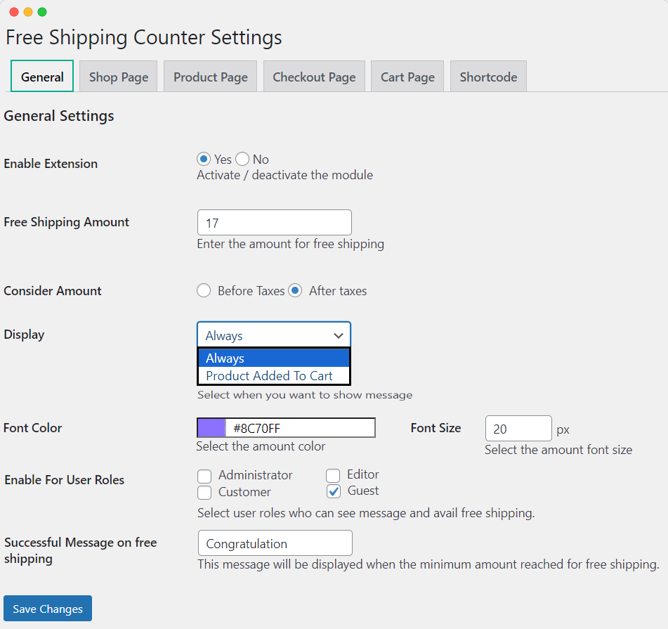 Free Shipping Amount Counter - WooCommerce Marketplace